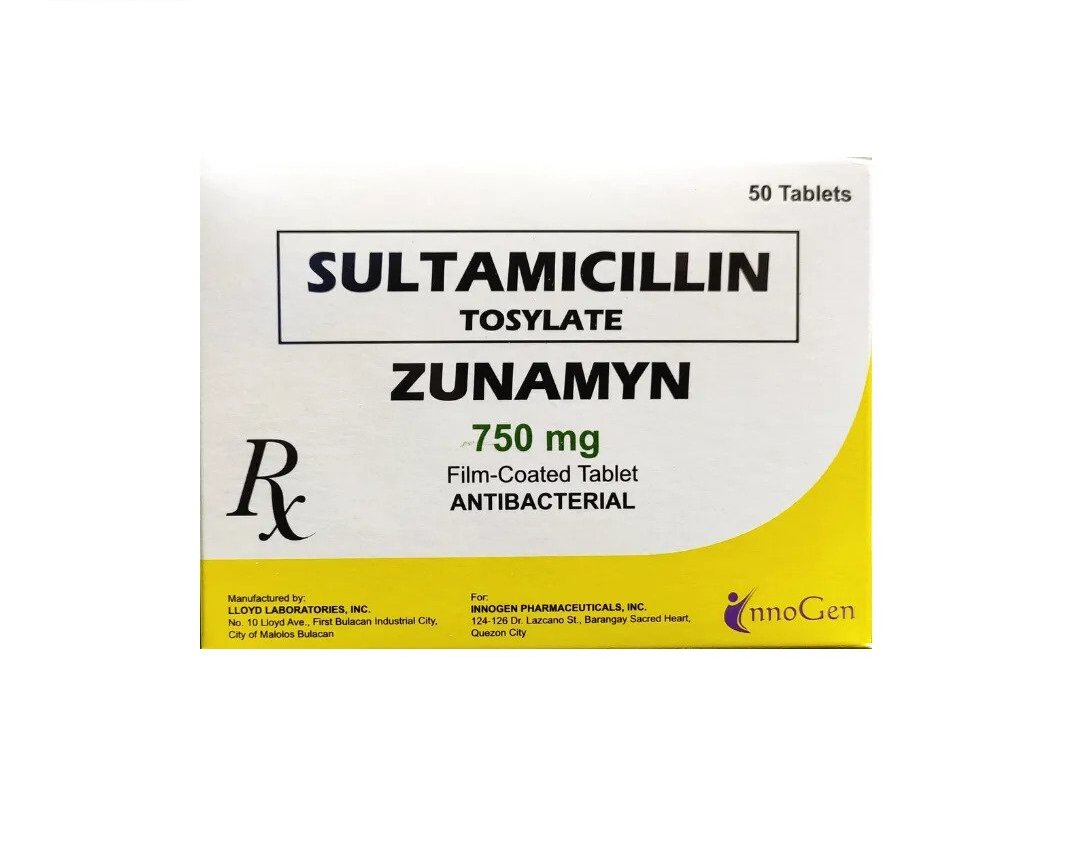 ZUNAMYN Sultamicillin Tosylate 750mg Film-Coated Tablet 1's price in ...
